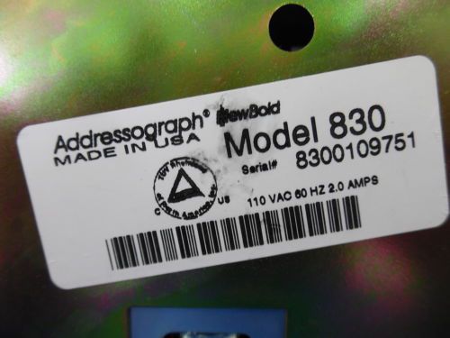 NewBold Addressograph Credit Card Imprinter Model 830 – TZSupplies.com