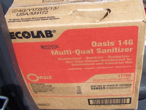 Oasis 146 Multi-Quat Sanitizer case 2.5 gallon (Ecolab 17708 ... Oasis 146 Multi-Quat Sanitizer case 2.5 gallon (Ecolab 17708 ...