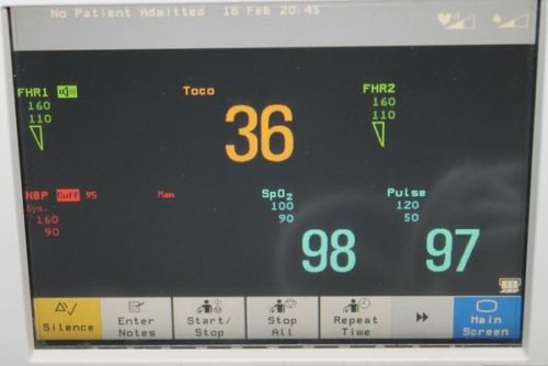 Avalon FM50 Fetal Heart Monitor w M2736A Probes Prenatal M2738A M2705A ...