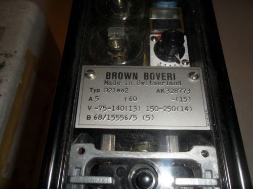 Brown Boveri & Co. D21se2 Differential Relay, Antique, Collectable, Rare, New – TZSupplies.com